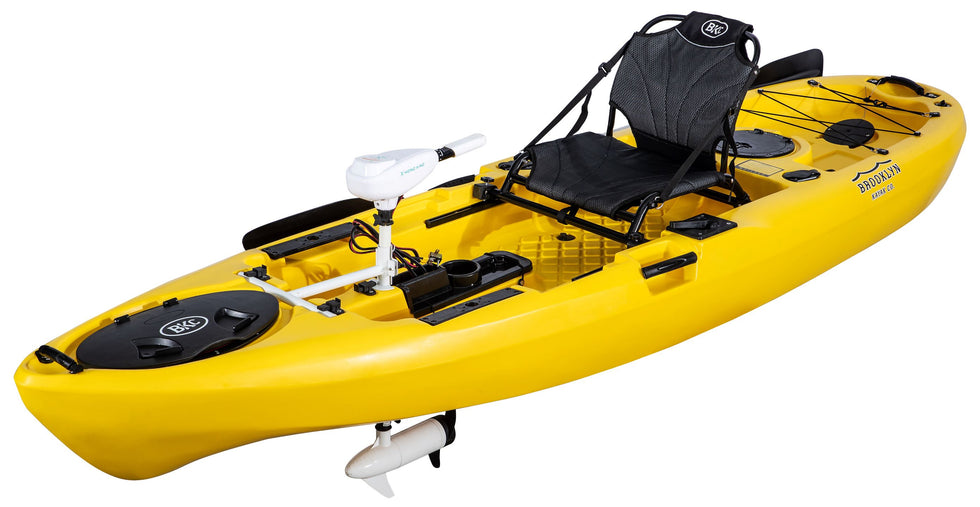 BKC PK11 Angler Single Kayak Motorized w/ Trolling Motor